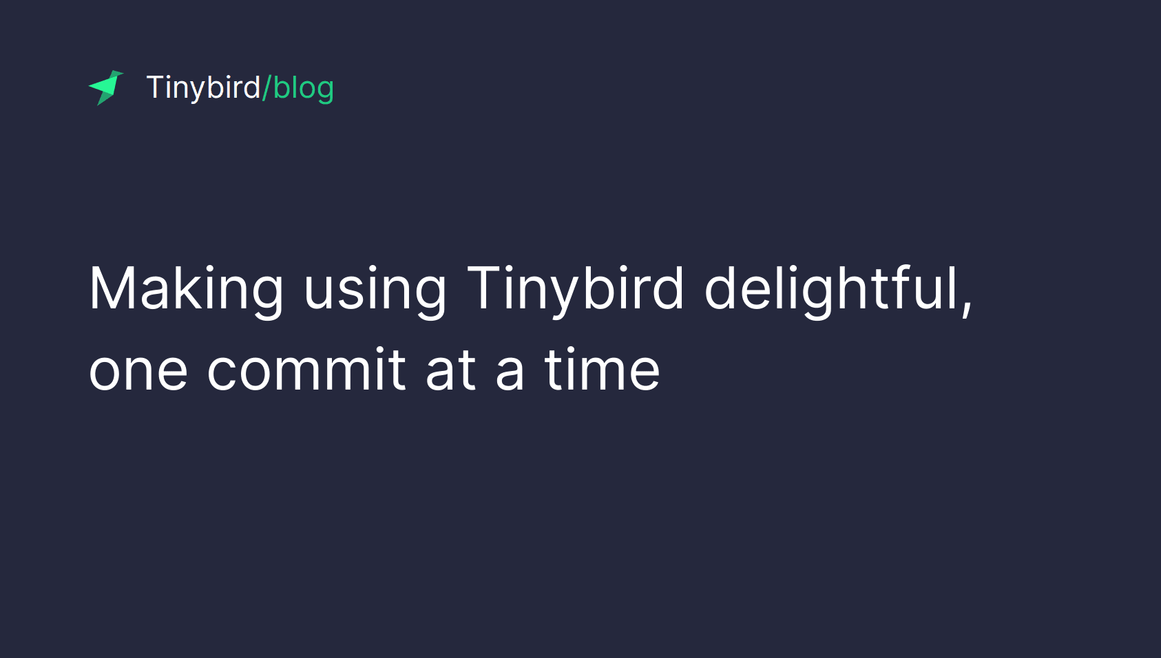 Build real-time analytics APIs collaboratively using Tinybird