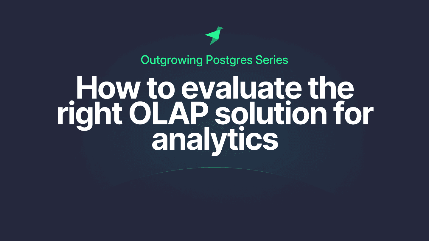 Outgrowing Postgres: Handling growing data volumes