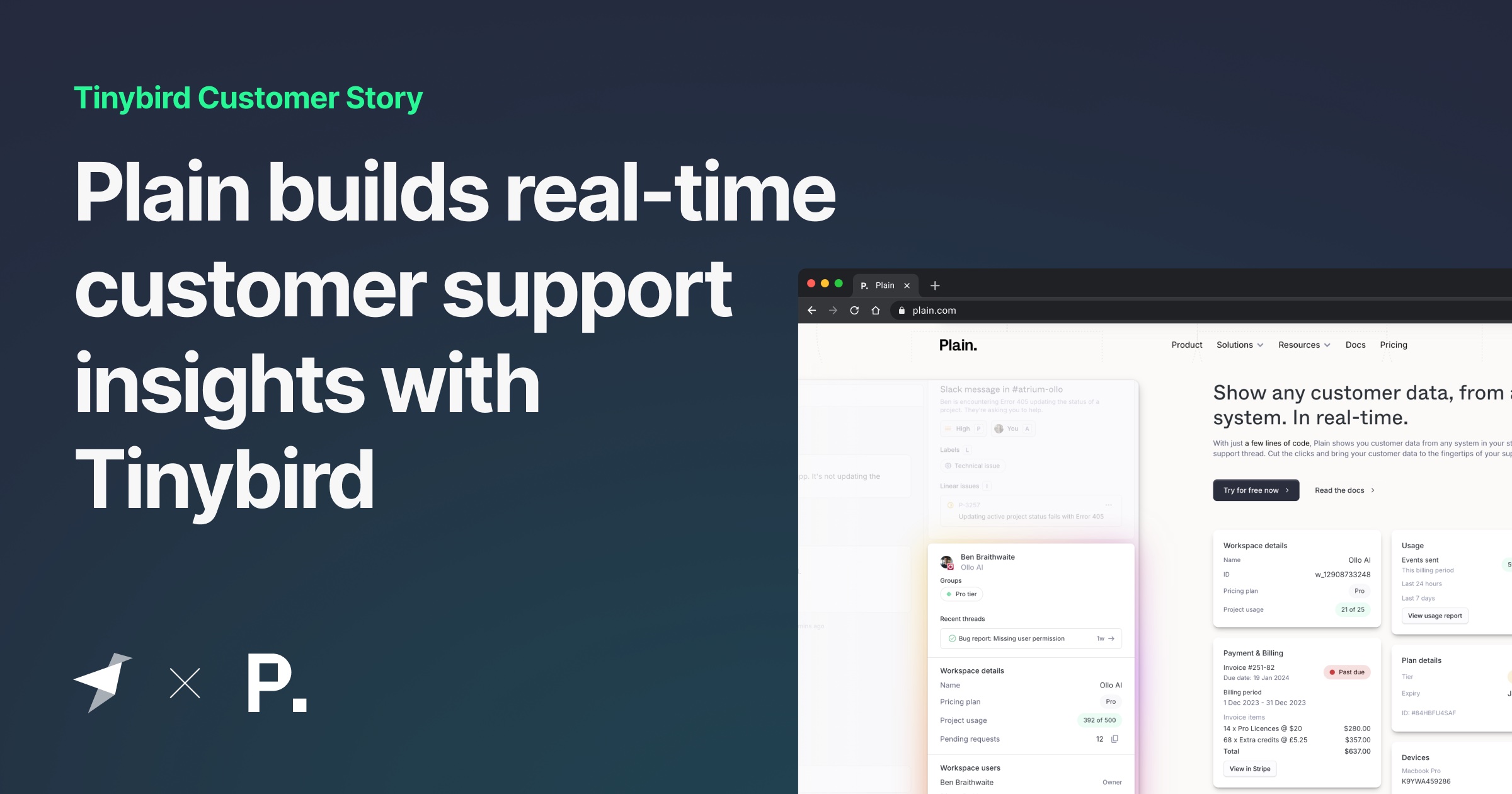 Plain builds real‑time customer support insights with Tinybird