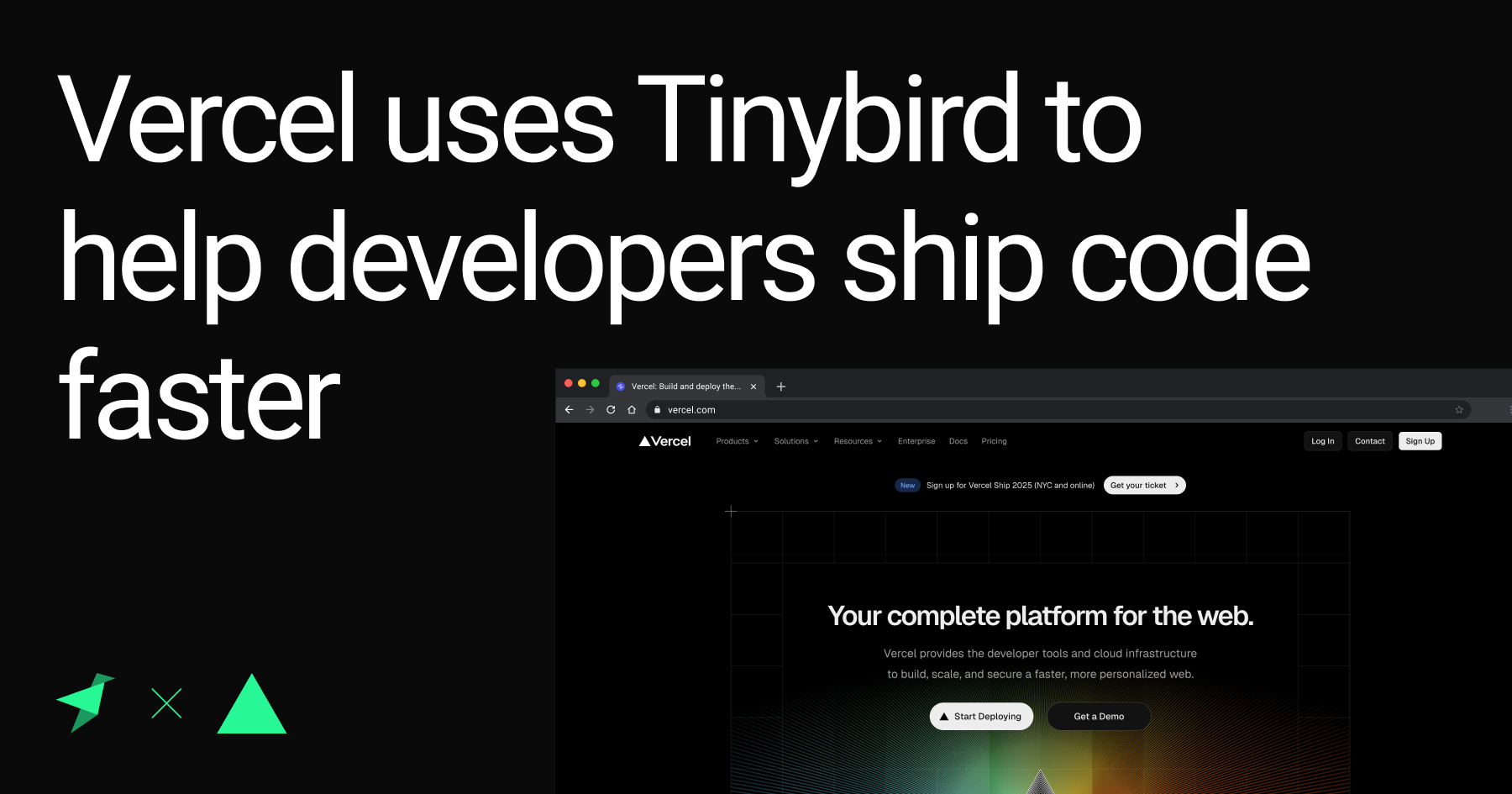 Vercel uses Tinybird to help developers ship code faster
